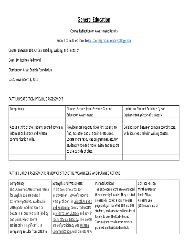 Fillable Online GP Part Three: MC Guided Placement - Montgomery College Fax Email Print - pdfFiller