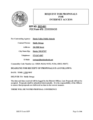 Fillable Online RFP NO: 2023-001 FCC Form 470: 230008438 - Connect ...