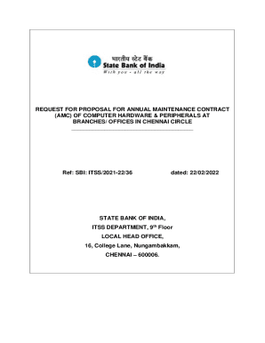 Fillable Online Request for Proposal (RFP) for Annual Maintenance Contract ... Fax Email Print ...