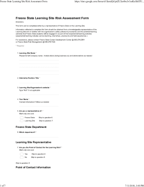 Fillable Online Hazard and Risk - Sample Risk Assessment Form Fax Email ...