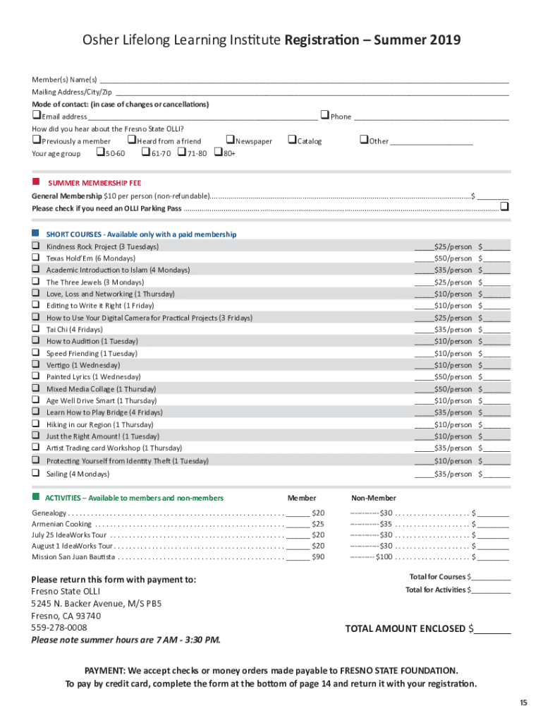 Fillable Online University of Dayton Osher Lifelong Learning Institute ...