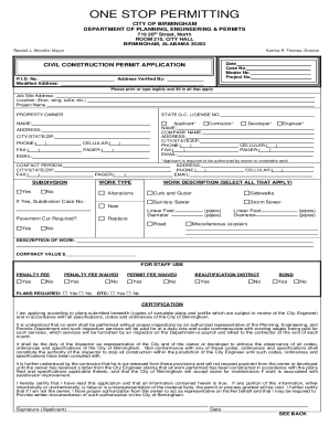 Fillable Online Civil Construction Permit Application Fax Email Print ...