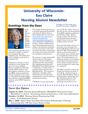 Fillable Online Message from the Dean of Nursing - University of ...
