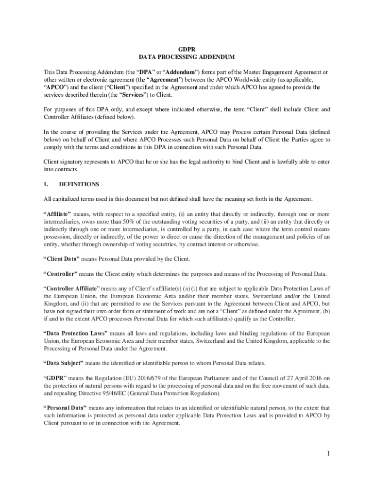 Fillable Online Asana Data Processing Addendum Fax Email Print - pdfFiller