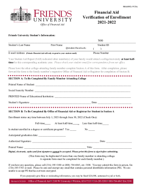 Fillable Online Verification of Enrollment 2122.docx Fax Email Print - pdfFiller