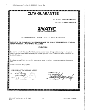 Fillable Online CLTA Guarantee Form No. 28 - Condition of Title - Marin ...