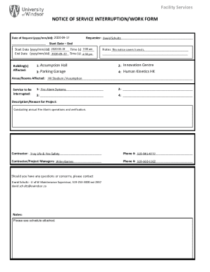 Fillable Online This notice covers 5 area's Fax Email Print - pdfFiller