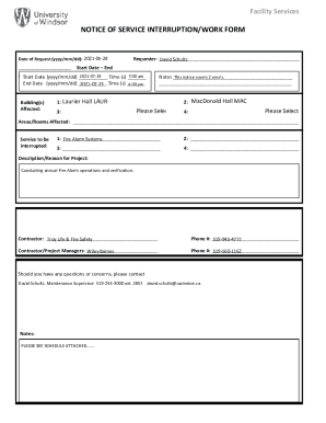 Fillable Online This notice covers 2 area's Fax Email Print - pdfFiller