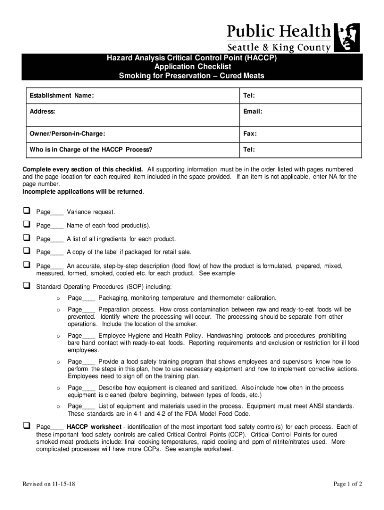 Fillable Online HACCP Guidance - Food Safety and Inspection Service ...