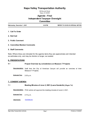 Fillable Online Napa Valley Transportation Authority - Want to help ...