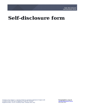Template self-disclosure s - Volunteer Police Cadets Doc Template ...