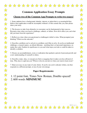 Fillable Online 21 Stellar Common App Essay Examples to Inspire Your ...