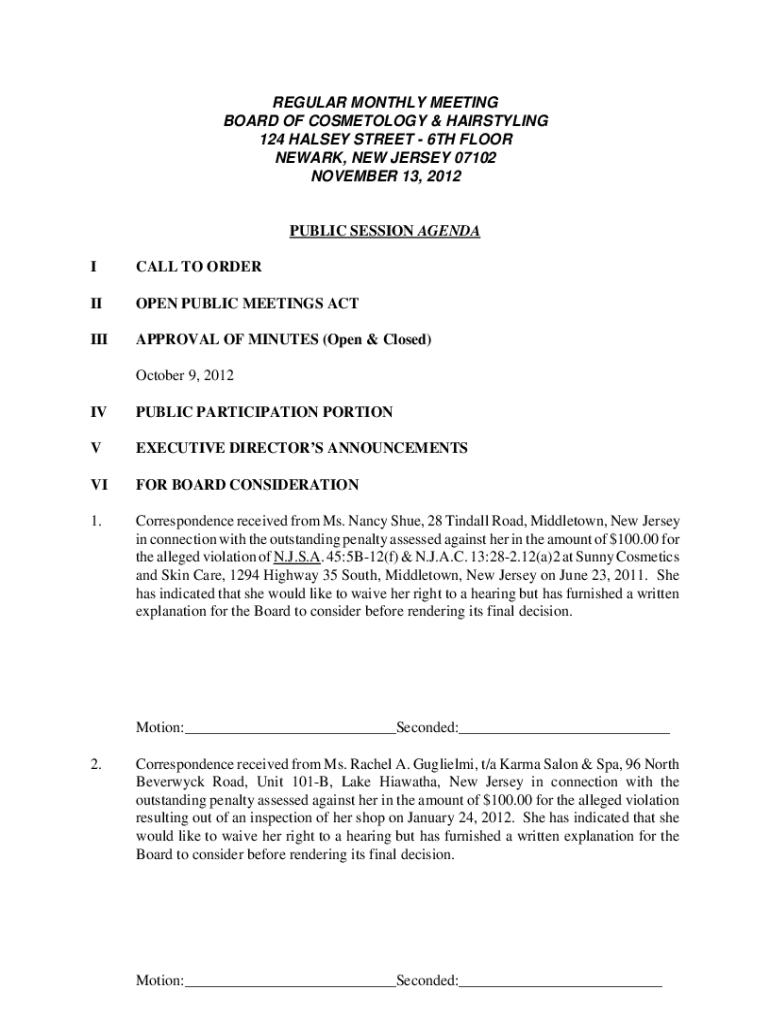 Fillable Online State Board of Cosmetology and Barber Examiners Fax ...