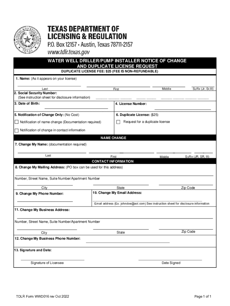 Fillable Online Well Drillers and Pump Installers Forms and Publications Fax Email Print - pdfFiller