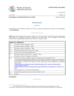 Fillable Online G/TBT/N/PHL/222/Add Fax Email Print - pdfFiller