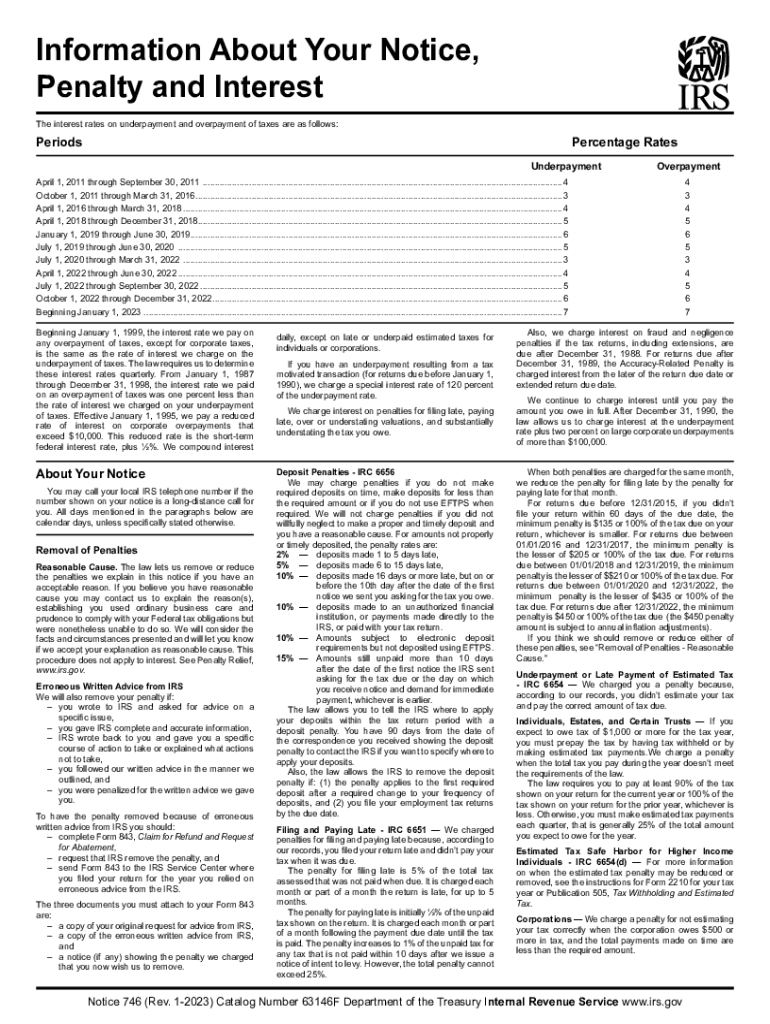 Information About Your Notice, Penalty and Interest - IRS: Fill out ...