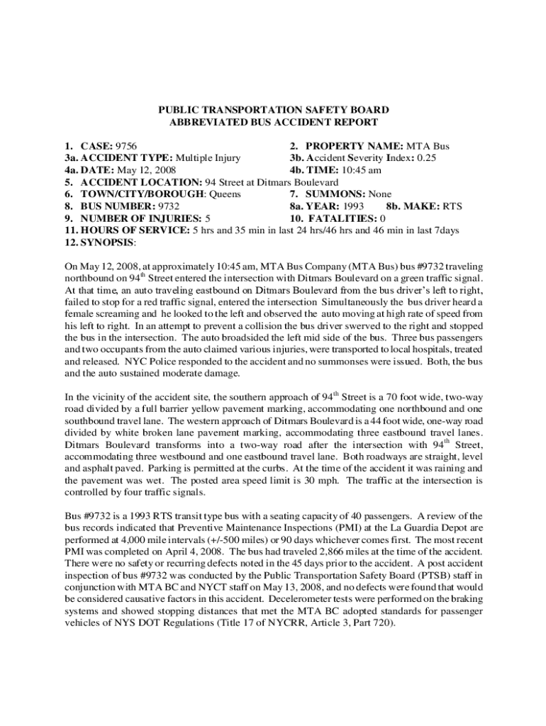 Fillable Online MTA buses were in more than 21K collisions in just 3 ...