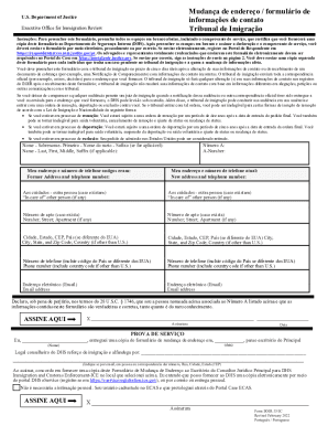 Fillable Online Form EOIR-33 Change of Address/Contact Information Form ...