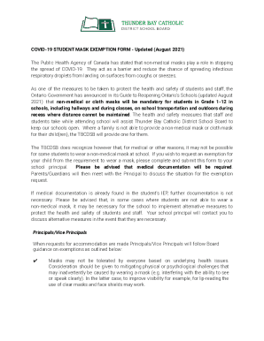 Fillable Online COVID-19 MASK EXEMPTION FORM - Updated Fax Email Print ...