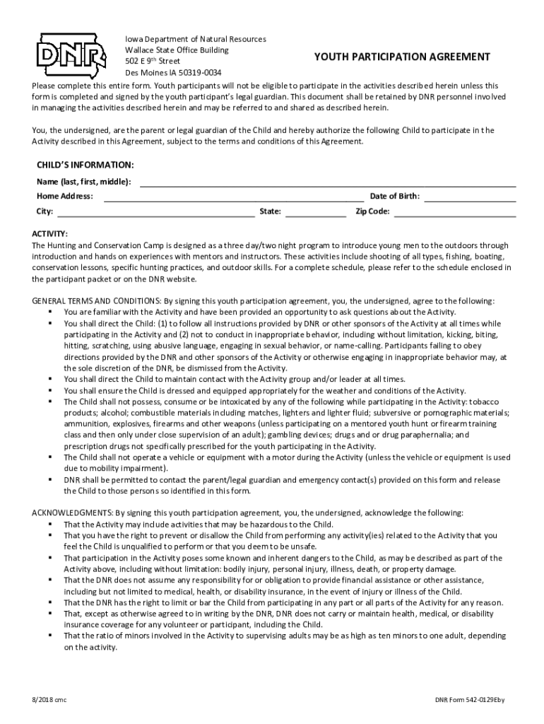 Fillable Online Joe Larscheid - Iowa Department of Natural Resources ...
