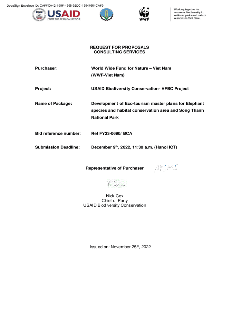 Fillable Online World Wide Fund for NatureViet Nam (WWF-Viet Nam ... Fillable Online World Wide Fund for NatureViet Nam (WWF-Viet Nam ...