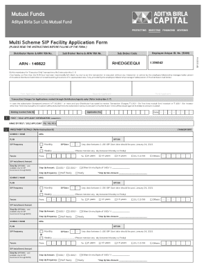 Fillable Online Multi Scheme SIP/CSIP Facility Application Form SIP (WITH ... Fax Email Print ...