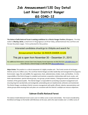 Fillable Online U.S. Forest Service - Salmon-Challis National Forest - Facebook Fax Email Print ...