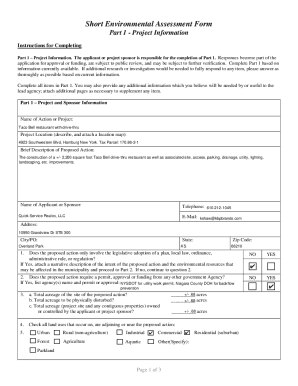 Fillable Online Short Environmental Assessment Form Part 1 - Webster ...
