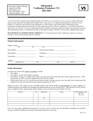 Fillable Online Financial Aid Forms - The Baptist College of Florida ...