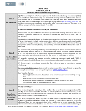 Fillable Online Client Relationship Summary (Form CRS/Form ADV Part 3 ...