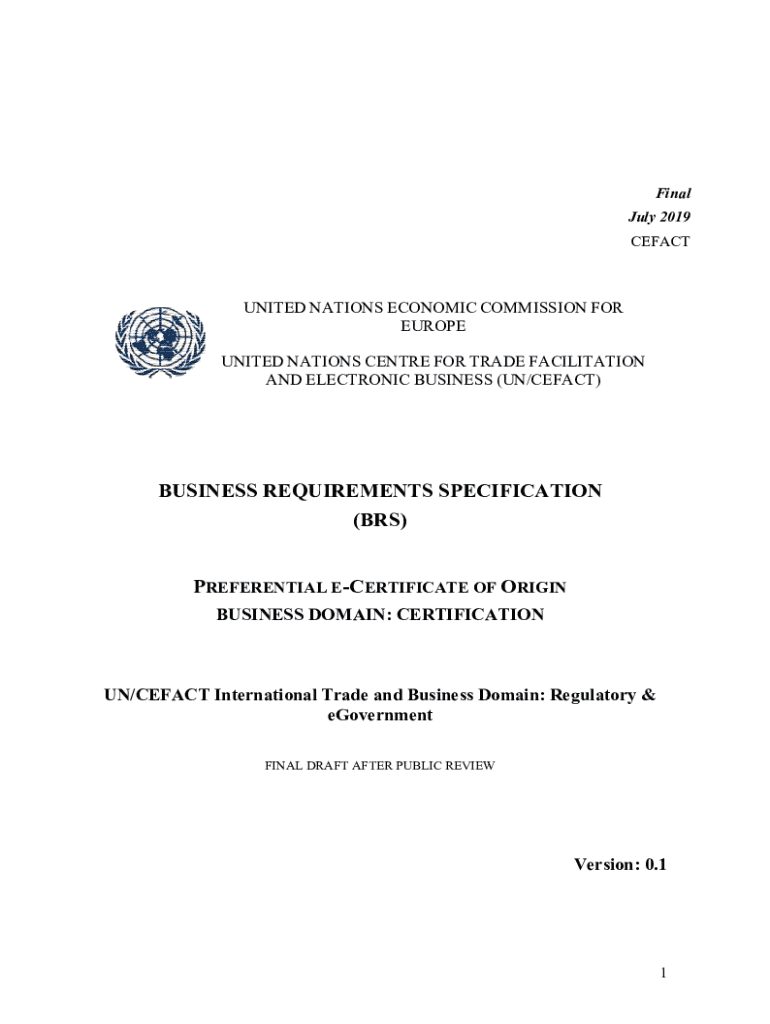 Fillable Online Trade Facilitation and E-business(UN/CEFACT) - UNECE ...