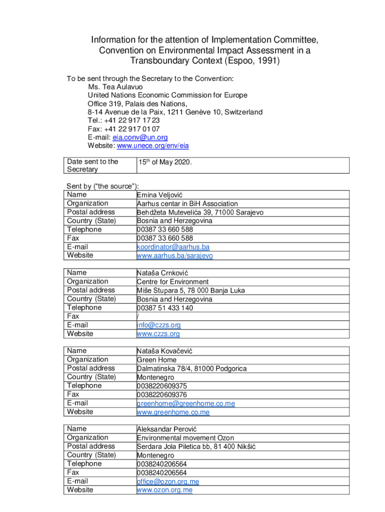 Fillable Online Information form.pdf - UNECE Fax Email Print - pdfFiller