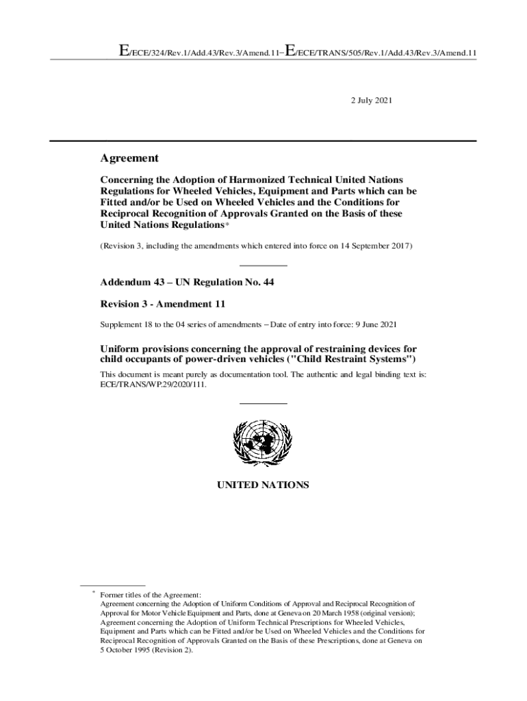 Fillable Online United Nations Regulation No. 26. Uniform provisions ...