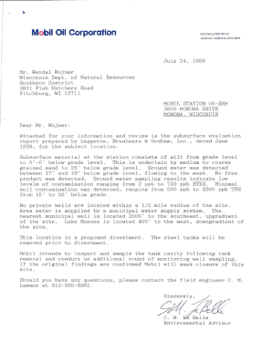 Fillable Online dnr wi Exxonmobil Oil Corporation Fairfax VA ...