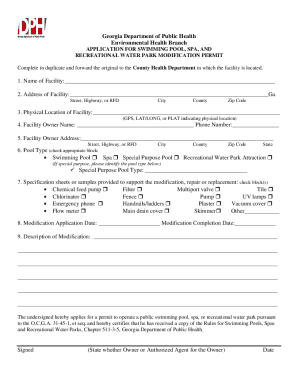Fillable Online Modification Permit ApplicationGeorgia Department of ...
