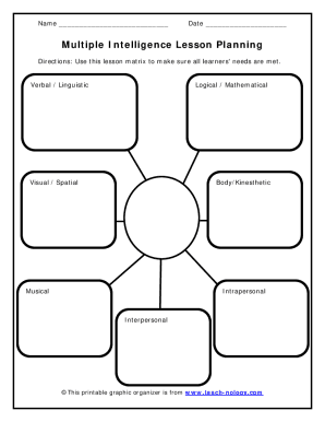 Fillable Online Multiple Intelligences in the Classroom for Teaching ...