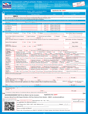 Fillable Online COMMON APPLICATION FORM - Manoj Munot Fax Email Print - pdfFiller