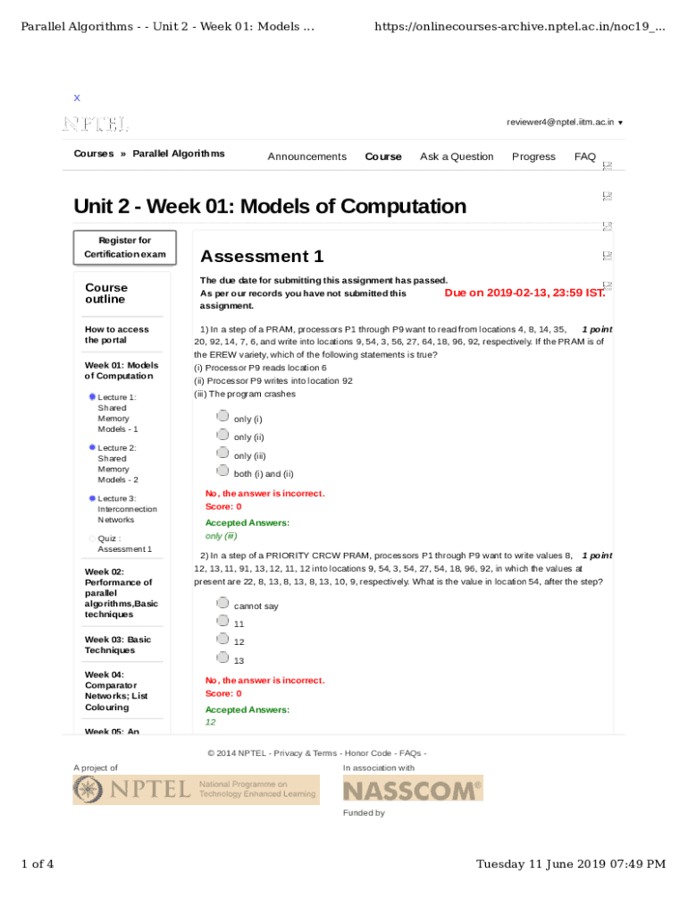 Fillable Online Computer Science and Engineering - Parallel Algorithm Fax Email Print - pdfFiller