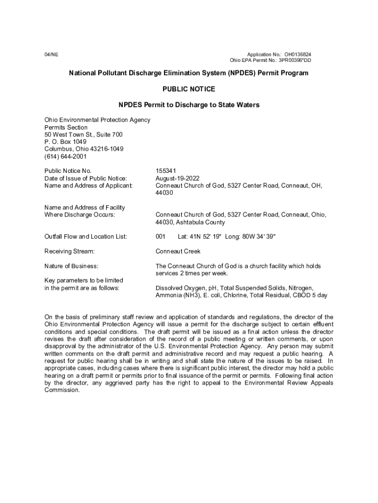 Fillable Online wwwapp epa ohio 40 CFR Part 122 -- EPA Administered ...