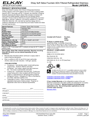 Fillable Online Elkay ezH2O Bottle Filling Station with Integral Soft Sides ... Fax Email Print ...