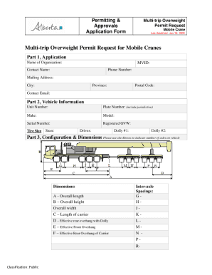 Fillable Online Multi-trip Overweight Permit Request Mobile Crane ...
