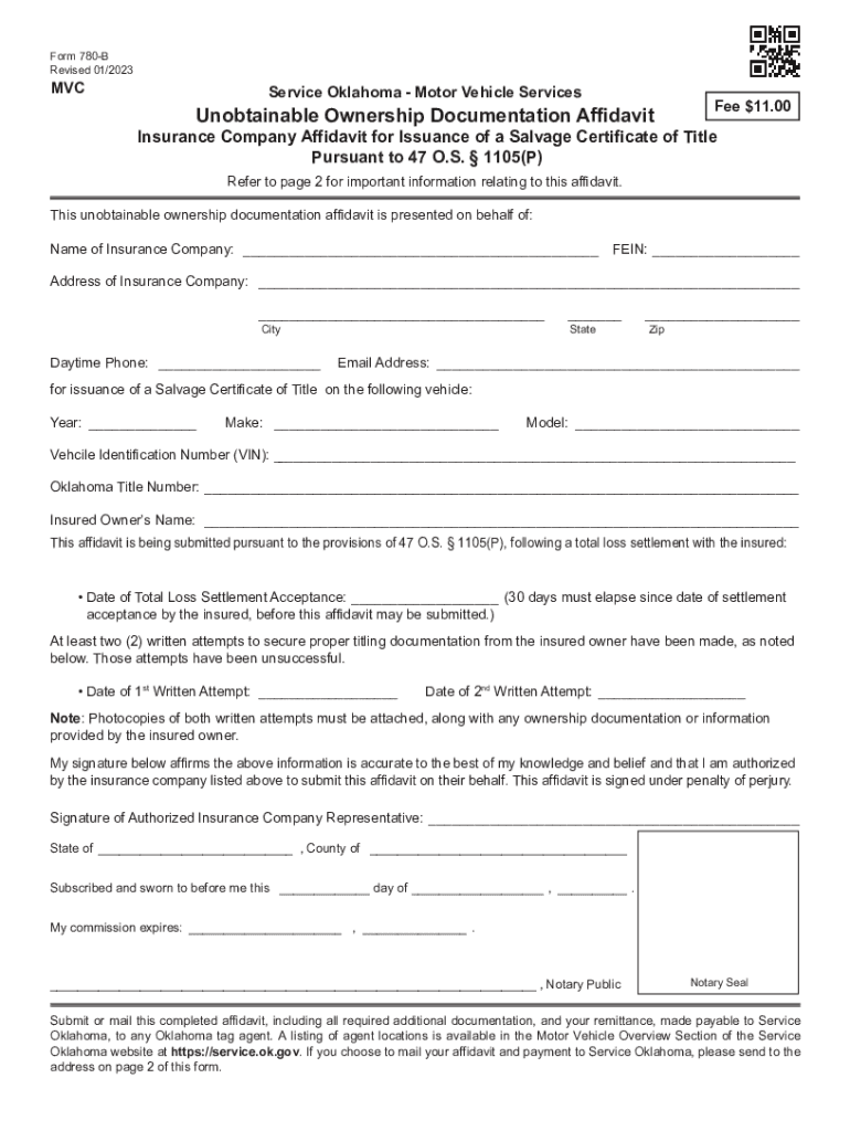 Fillable Online Form 750-A Affidavit for Vintage Vehicle - Oklahoma.gov ...