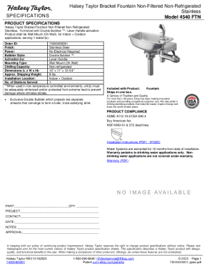 Fillable Online Halsey Taylor Lever Handle Bracket Drinking Fountain ...