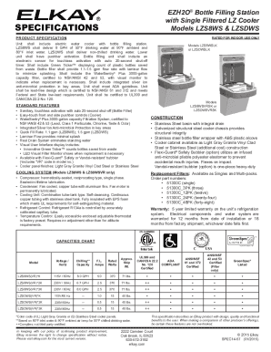 Fillable Online Elkay LZS8WSS3K EZH2O Bottle Filling Station with Single ... Fax Email Print ...