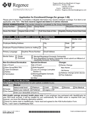 Fillable Online 2022 Regence BlueCross BlueShield of Oregon Application ...