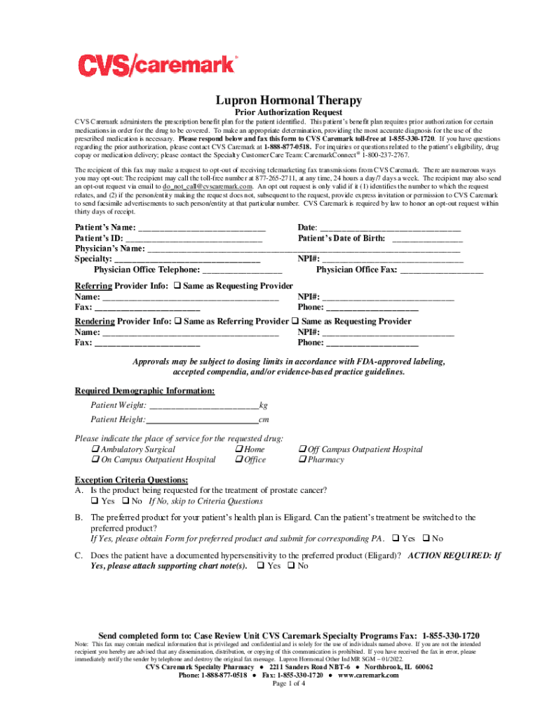 Fillable Online Download Enrollment Forms - CVS Specialty Fax Email ...