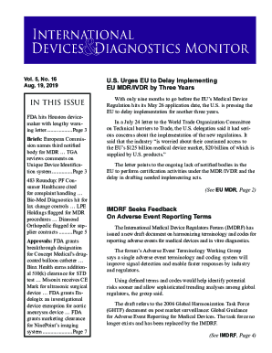 Fillable Online Notified bodies have yet to issue MDR certificates for ...