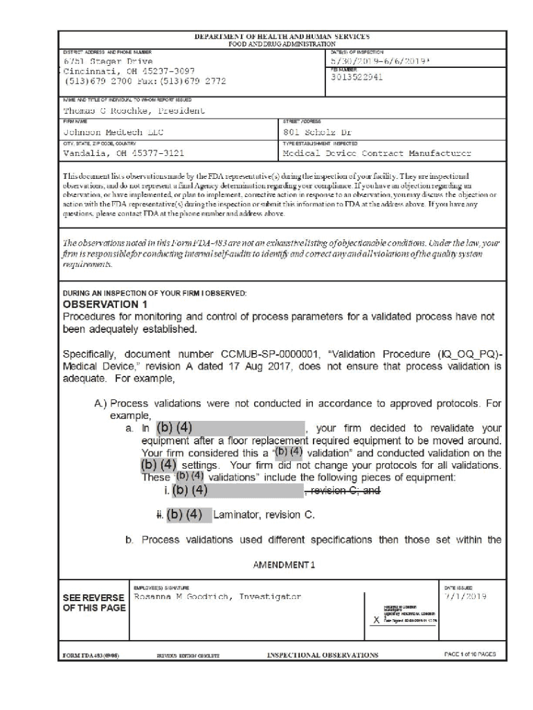 Fillable Online 1. b) (4) - FDAnews Fax Email Print - pdfFiller