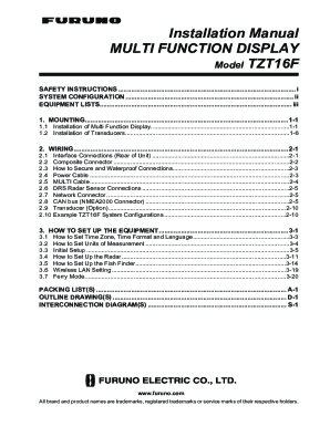 Fillable Online Installation Manual RADAR SENSOR Model DRS2D-NXT/DRS4D ...