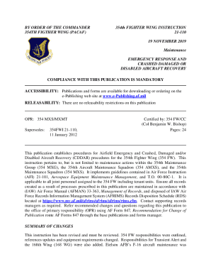 Fillable Online by order of the commander 354th fighter wing 354 ...